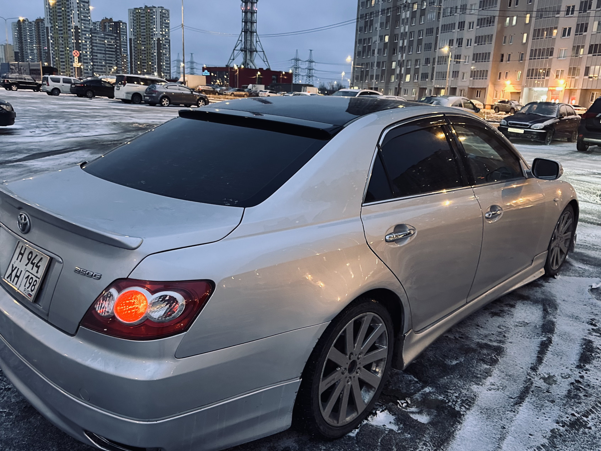 Новый бампер и черная крыша — Toyota Mark X (GRX120), 2,5 л, 2007 года ...