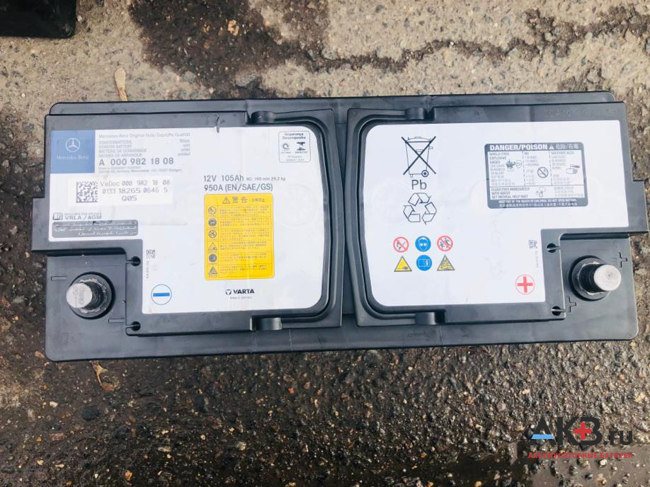A0009821808 Акб 12в 105ач Mercedes | Запчасти на DRIVE2