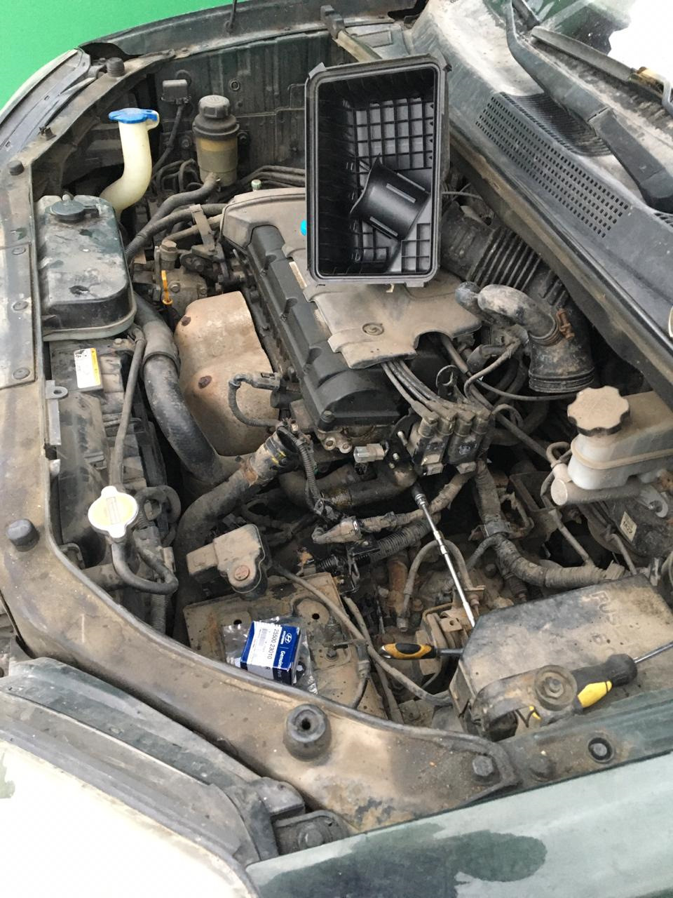 Замена термостата — Hyundai Tucson (JM), 2 л, 2008 года | своими руками ...