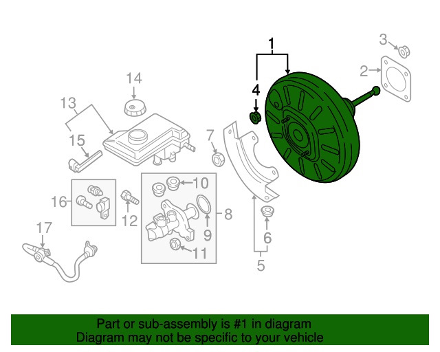 5Q1614106Q Усилитель тормозного привода VAG | Запчасти на DRIVE2