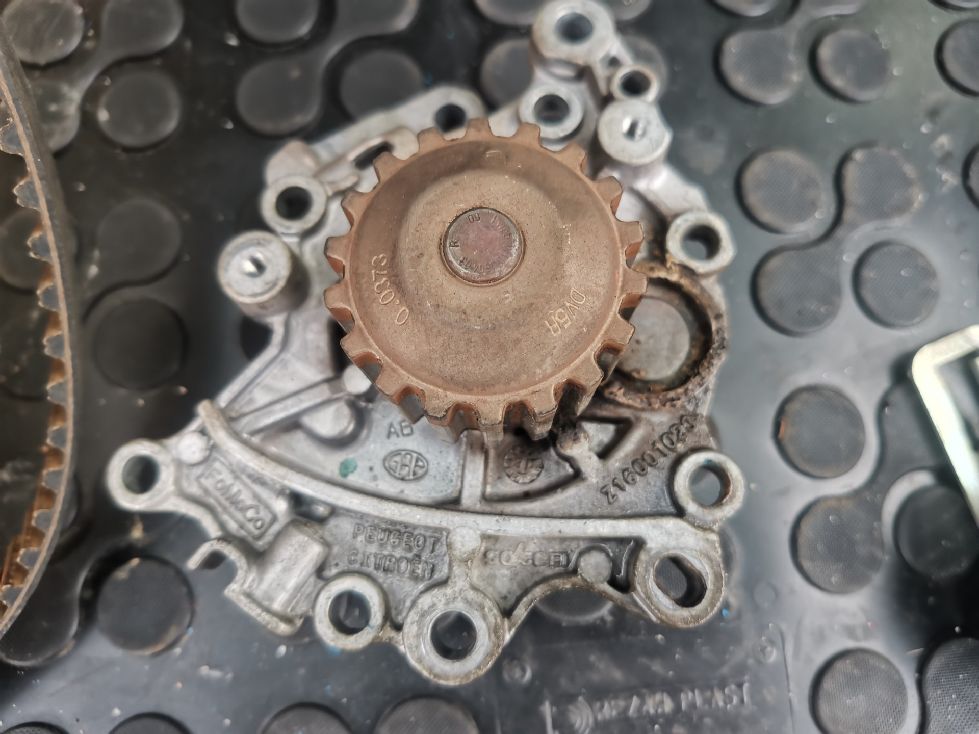 #6.(часть 1) замена ГРМ (+помпа, антифриз) — Peugeot 308 SW (2G), 1,5 л ...