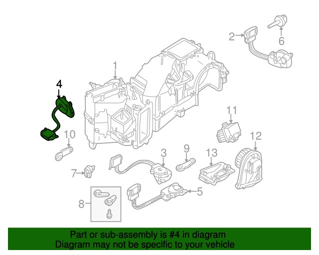 8D2820511C Мотор регулировки заслонок вентиляции салона VAG | Запчасти ...