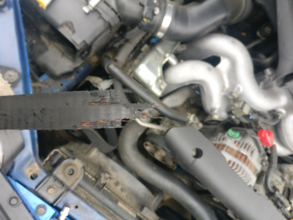 Рванул оригинальный ремень ГРМ — Subaru Impreza (GE/GH), 2 л, 2008 года ...