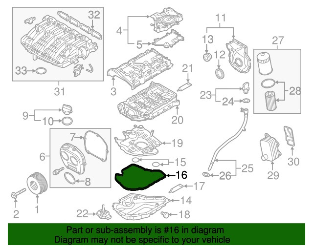 06K103649J Прокладка масляного поддона VAG | Запчасти на DRIVE2