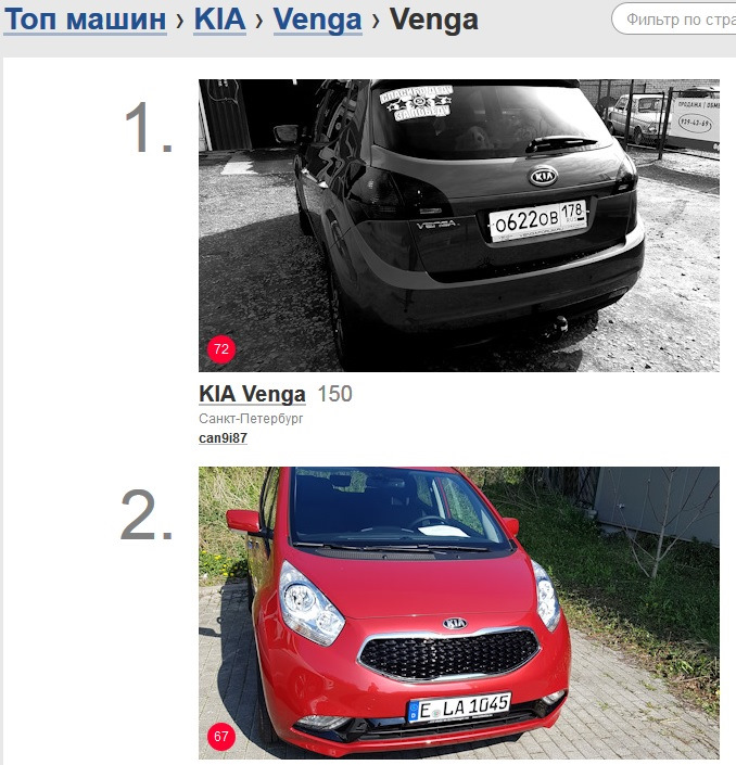 Запись для себя. — KIA Venga, 1,6 л, 2013 года | рейтинг и продвижение ...