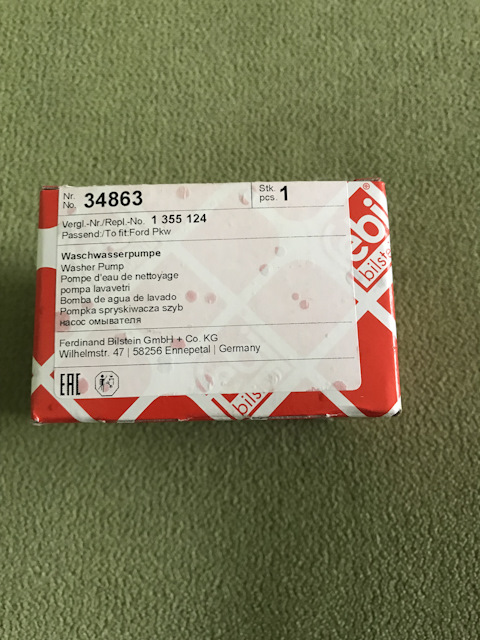 1355124 Насос омывателя лобового стекла (а/м с задним омывателем) / 03 ...