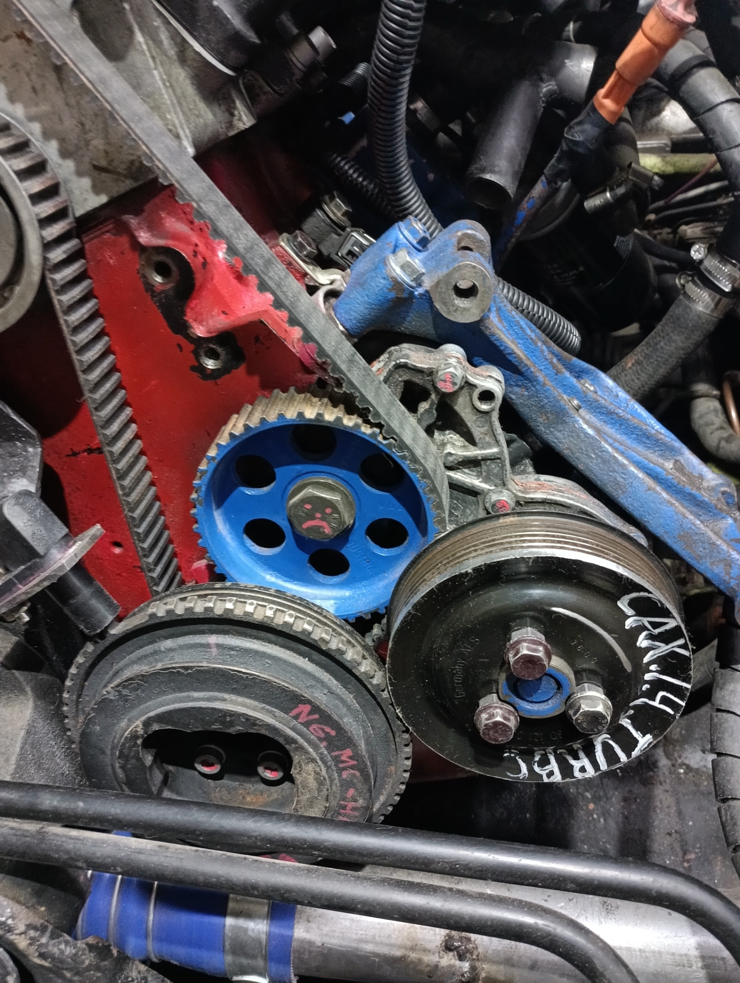 SWAP 1,8 KR Turbo. Доработка шкивов помпы и генератора — Audi 80 (B3 ...