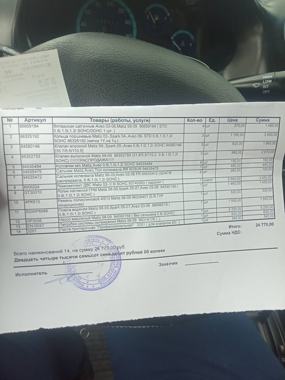 93740053 Комплект прокладок ГБЦ GM | Запчасти на DRIVE2