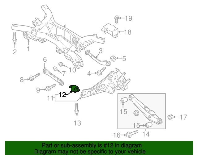 4120A251 Сайлентблок рычага заднего продольного левого Mitsubishi ...