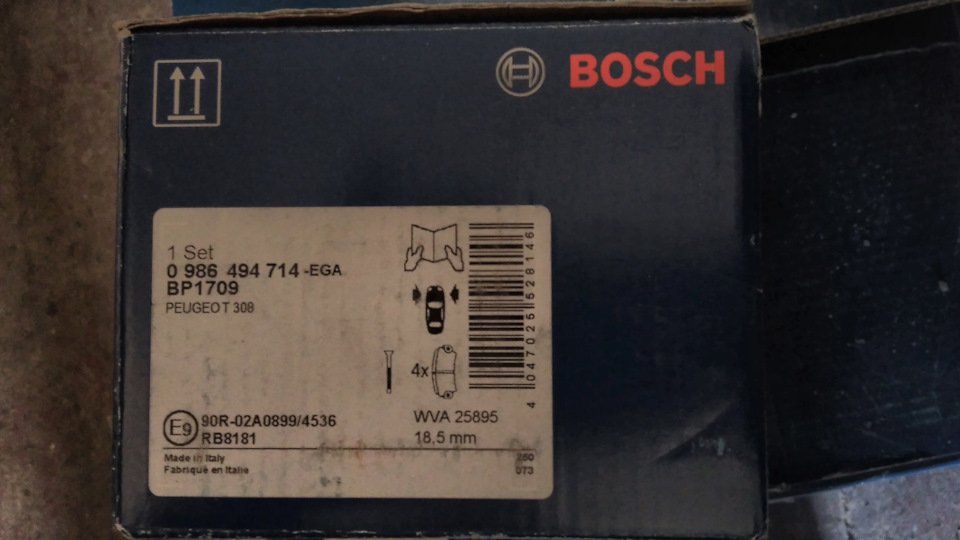 0986494714 Тормозные колодки дисковые (перед.) BOSCH | Запчасти на DRIVE2