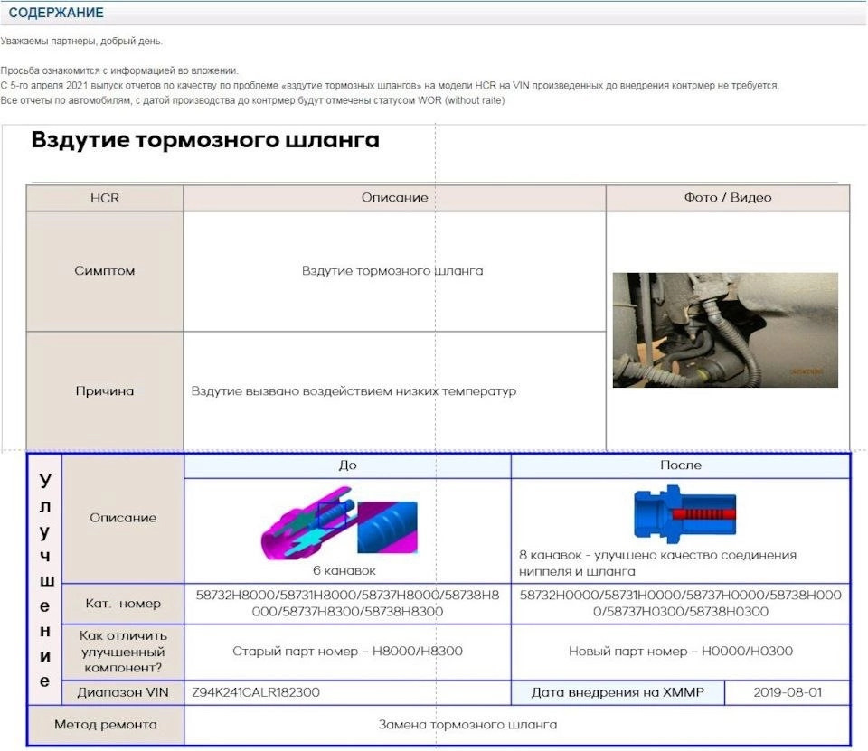 58737H8000 Шланг тормозной системы KIA HYUNDAI | Запчасти на DRIVE2