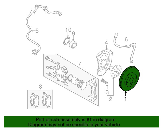 MR527825 Диск тормозной передний Mitsubishi | Запчасти на DRIVE2