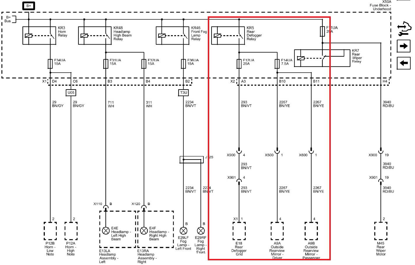 Подогрев зеркал и автозатемнение салонного зеркала TRAX схемы ...