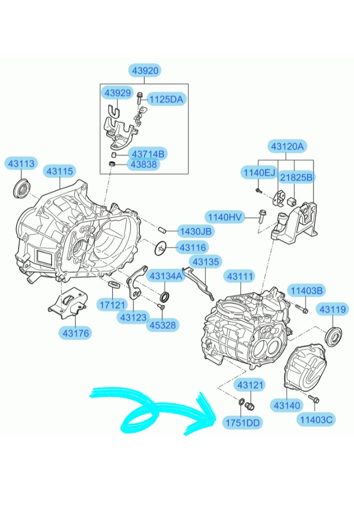 1751116000 Кольцо уплотнительное мкпп KIA HYUNDAI | Запчасти на DRIVE2