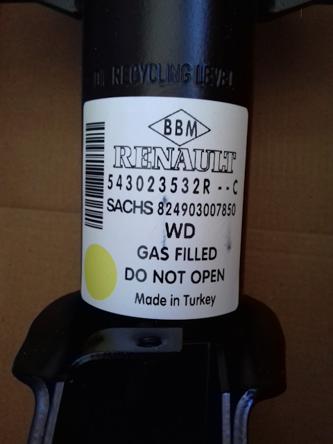 543023532R Амортизатор пер RENAULT | Запчасти на DRIVE2