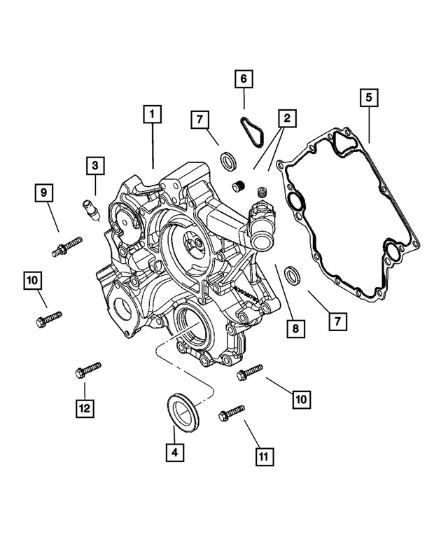 53020862 Прокладка передней крышки Chrysler | Запчасти на DRIVE2