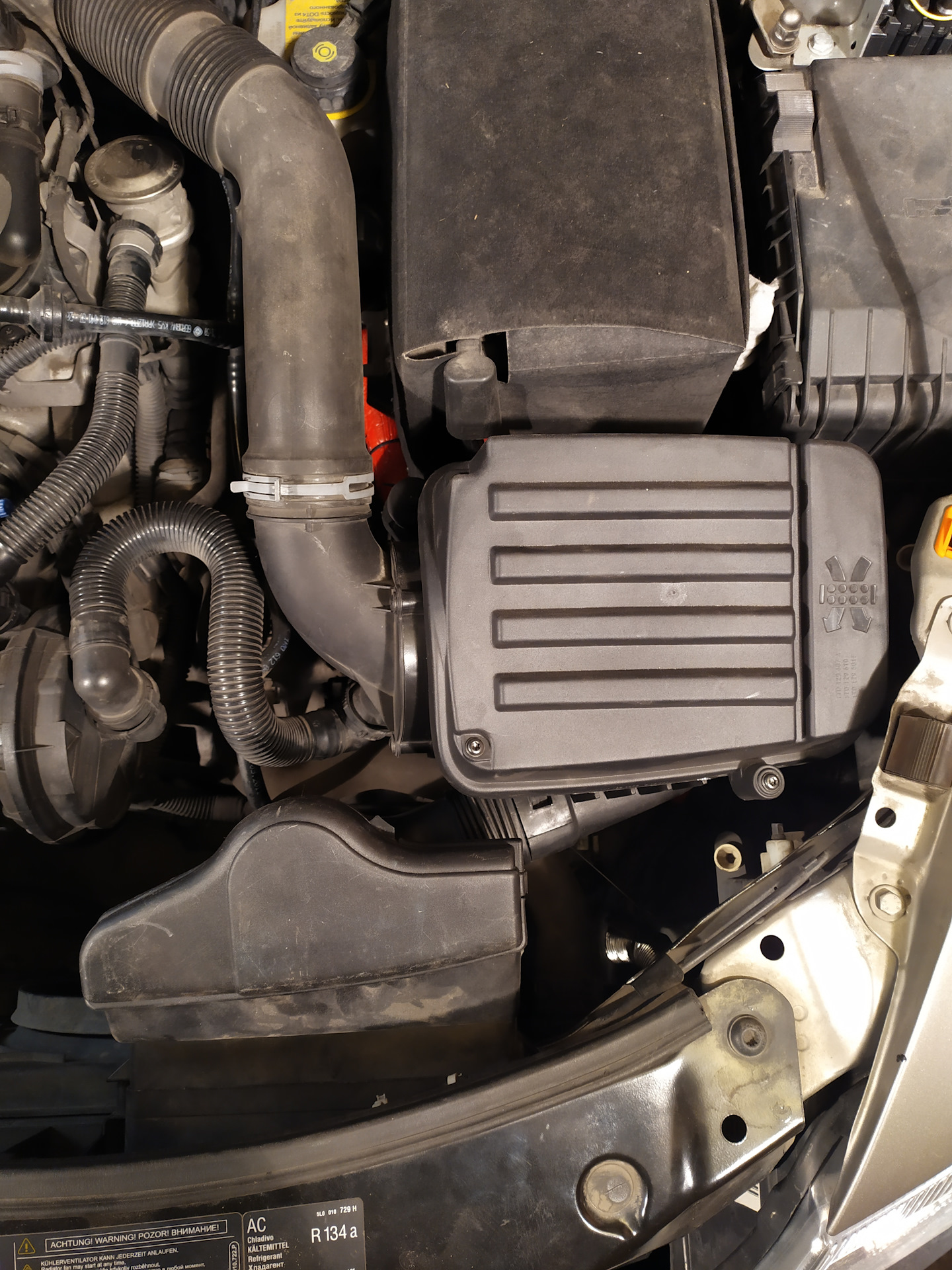 Допиливаем впуск после установки webasto. — Skoda Octavia A5 Mk2, 1,6 л ...