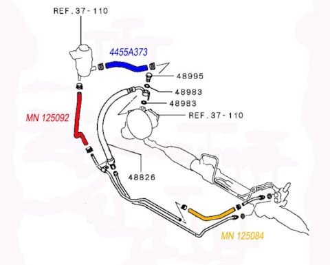 1310A205 ШЛАНГ СИСТЕМЫ ОХЛАЖДЕНИЯ Mitsubishi | Запчасти на DRIVE2