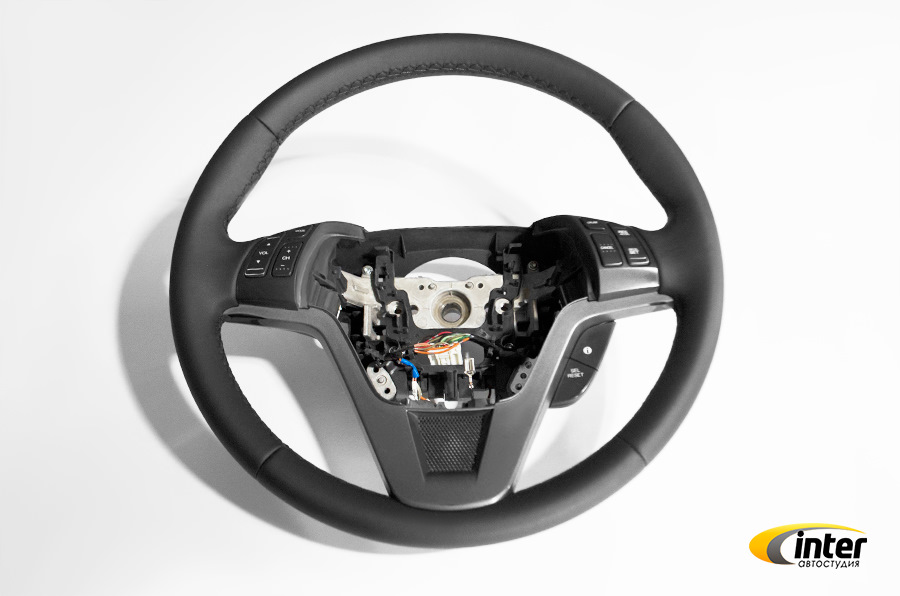 Кожаная оплетка на руль и чехол МКПП на Honda CR-V (RE) — AS-INTER на ...