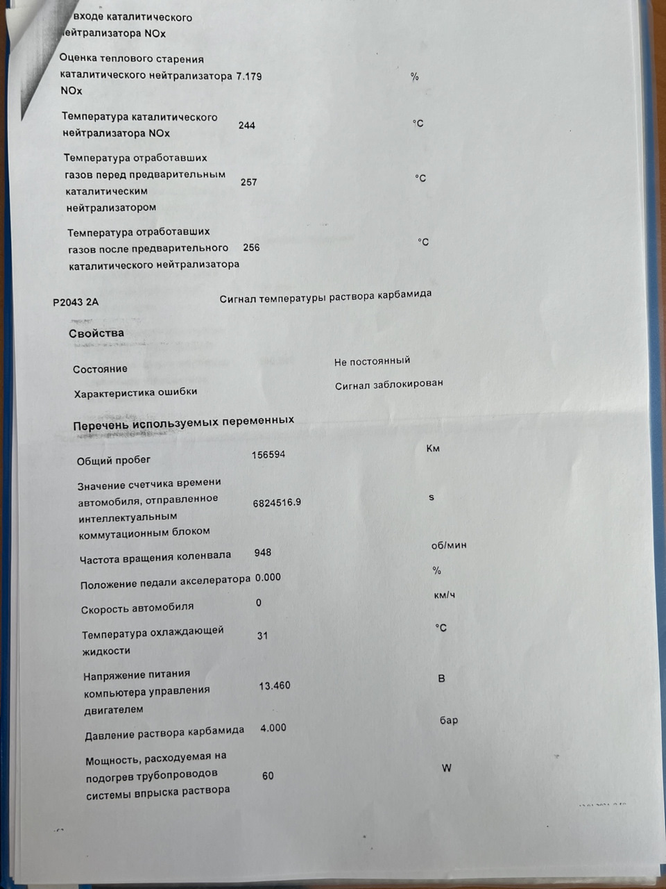 И снова здравствуйте! Ошибки по AdBlue P20EE 92, P2043 2A — Peugeot ...