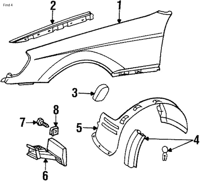 A1406981998 Прокладка уплотнительная крыла Mercedes | Запчасти на DRIVE2