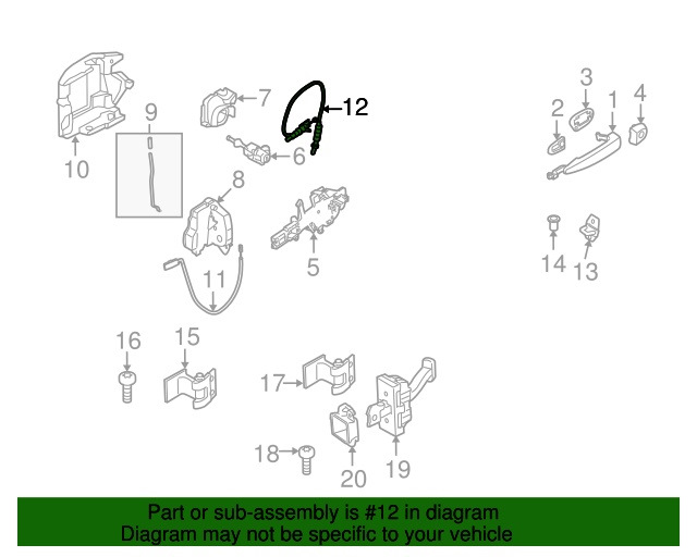 51217259828 Трос наружной ручки двери Пд BMW | Запчасти на DRIVE2