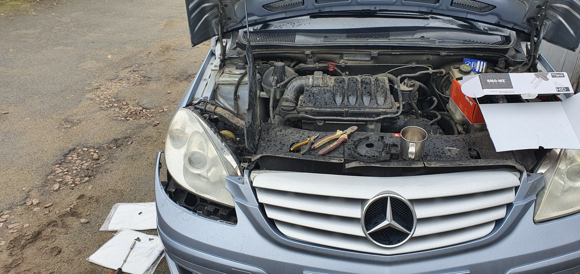 Замена ламп ближнего на w245 — Mercedes-Benz B-Class (W245), 2 л, 2005 ...