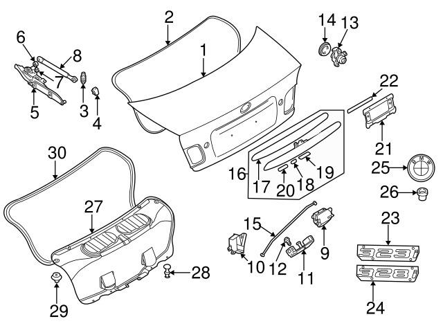 51138185792 Микровыключатель кнопки багажной двери BMW | Запчасти на DRIVE2
