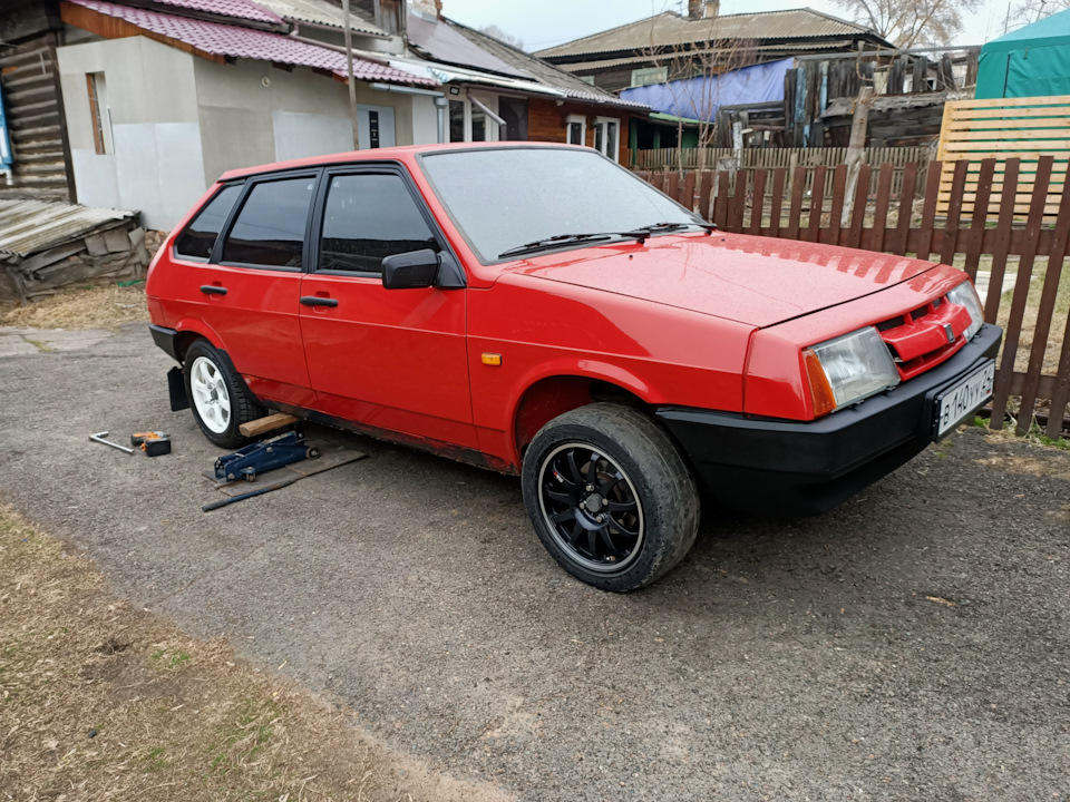 Примерка Slik L-187s ( sport ) + шины слик :)) — Lada 2109, 1,3 л, 1992 ...