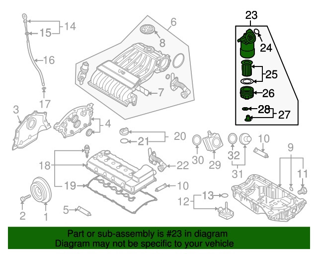 03H115403B Oil Filter VAG | Запчасти на DRIVE2