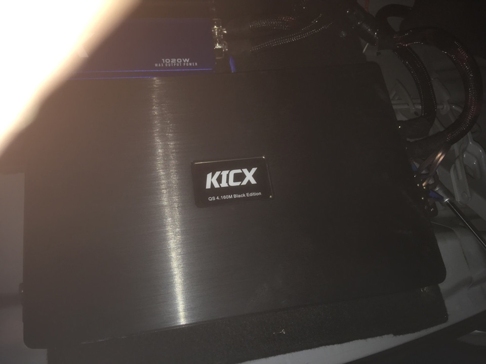 [143] Новый 4ех-канальный усилитель Kicx QS 4.160М Black Edition — Chevrolet Aveo Sedan (2G), 1 ...