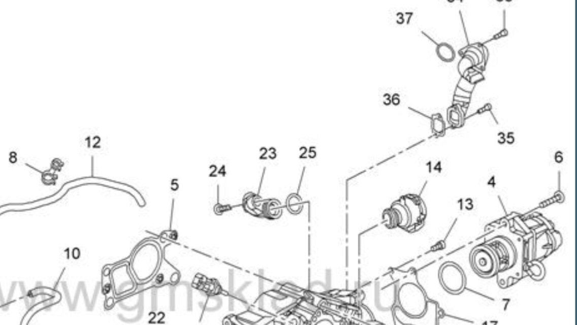 Чистка клапана ЕГР — Opel Zafira Tourer, 2 л, 2013 года | своими руками ...