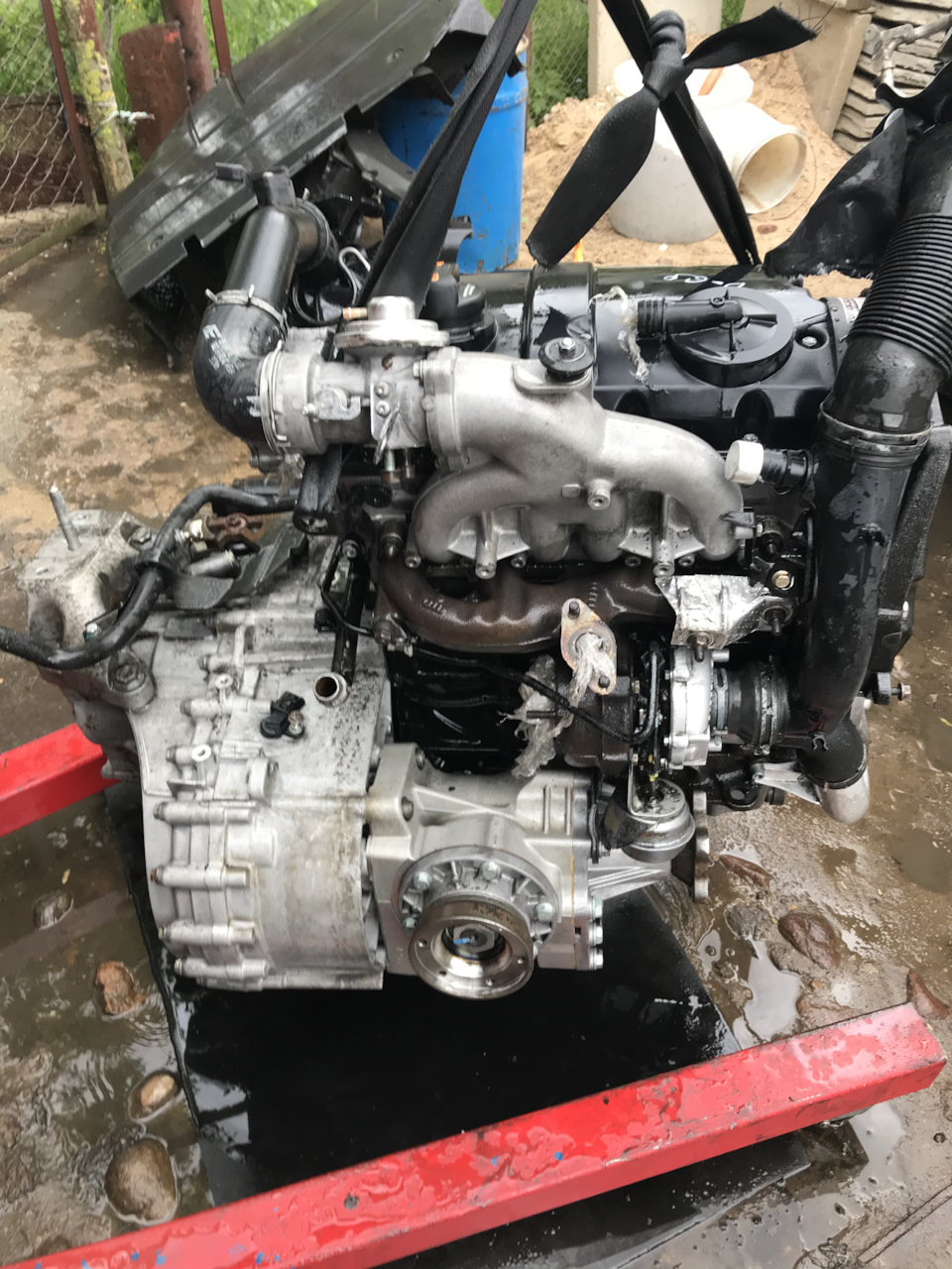 Замена мотора, ARL вместо AUY — Volkswagen Sharan (1G), 1,9 л, 2002 ...