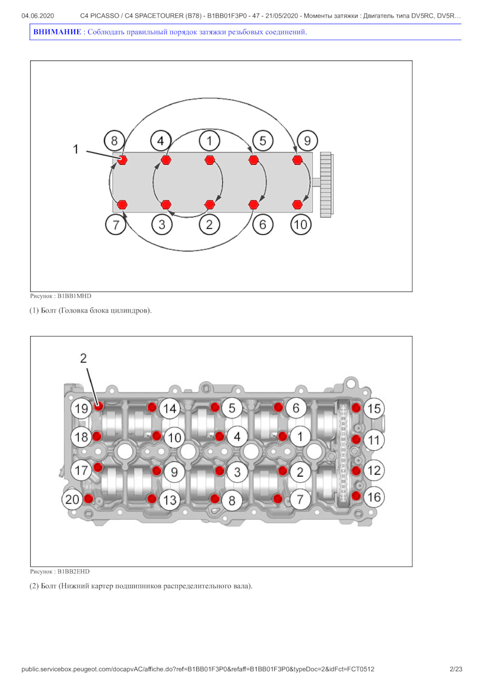 Моменты затяжки ДВС 1.5 HDi (DV5RC, DV5RD, DV5RE, DV5RU) — DRIVE2