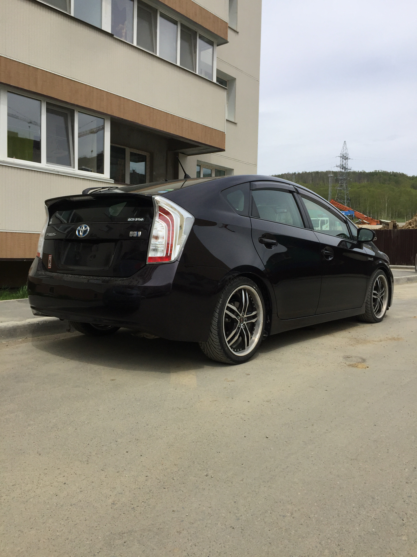 Enkei Ame Shallen R18 + пружины JIC Magic pink — Toyota Prius (30), 1,8 ...