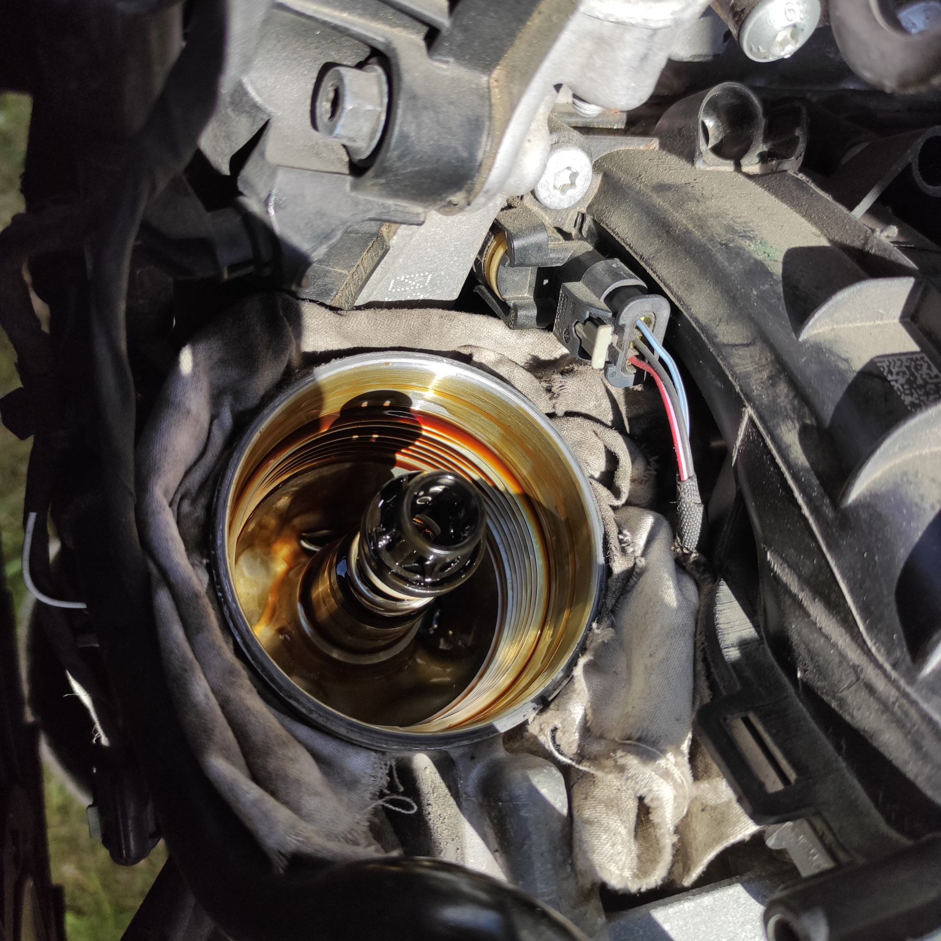 Замена масла в двигателе, фильтра воздушного — Audi Q5 (2G), 2 л, 2019 ...