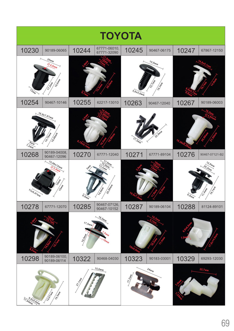 9018906065 КЛИПСА КРЕПЕЖНАЯ 161 TOYOTA LEXUS | Запчасти на DRIVE2