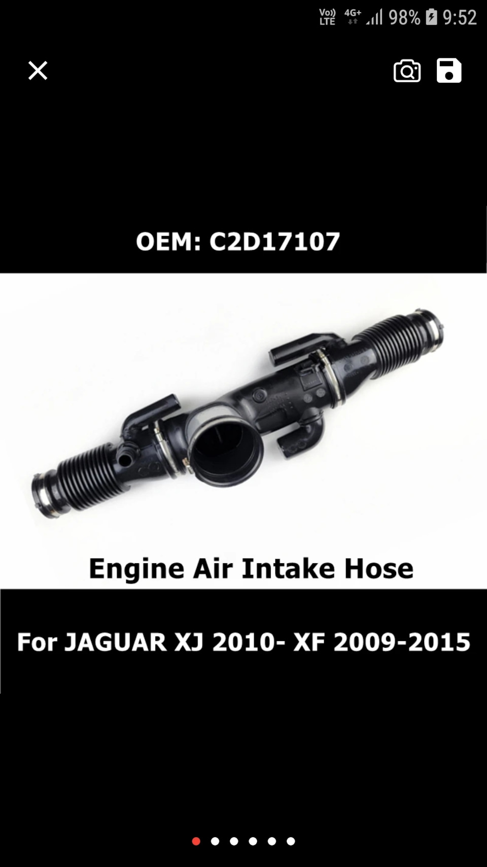 Замена патрубка воздушного на 3.0 sc — Jaguar XF (1G), 3 л, 2013 года ...