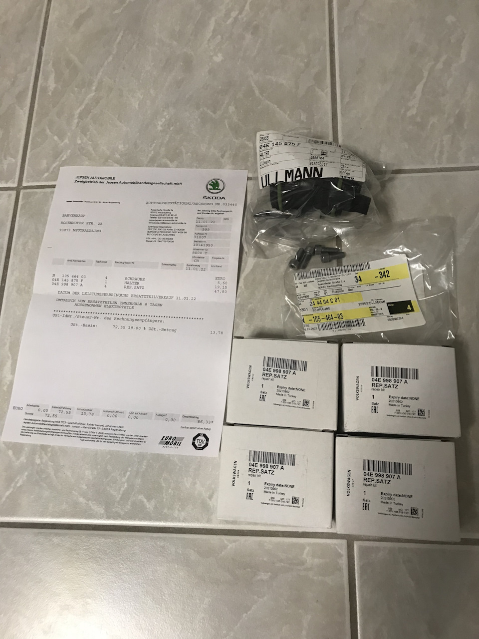 04E998907A Pемонтный комплект для блока клапанов VAG | Запчасти на DRIVE2