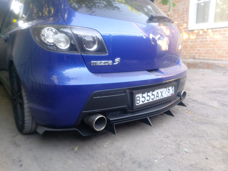 Сплиттер на задний бампер мазда3 — Mazda 3 (1G) BK, 2 л, 2008 года ...