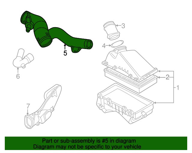 1J0129684G Патрубок (гофра) воздушного фильтра Volkswagen () VAG ...