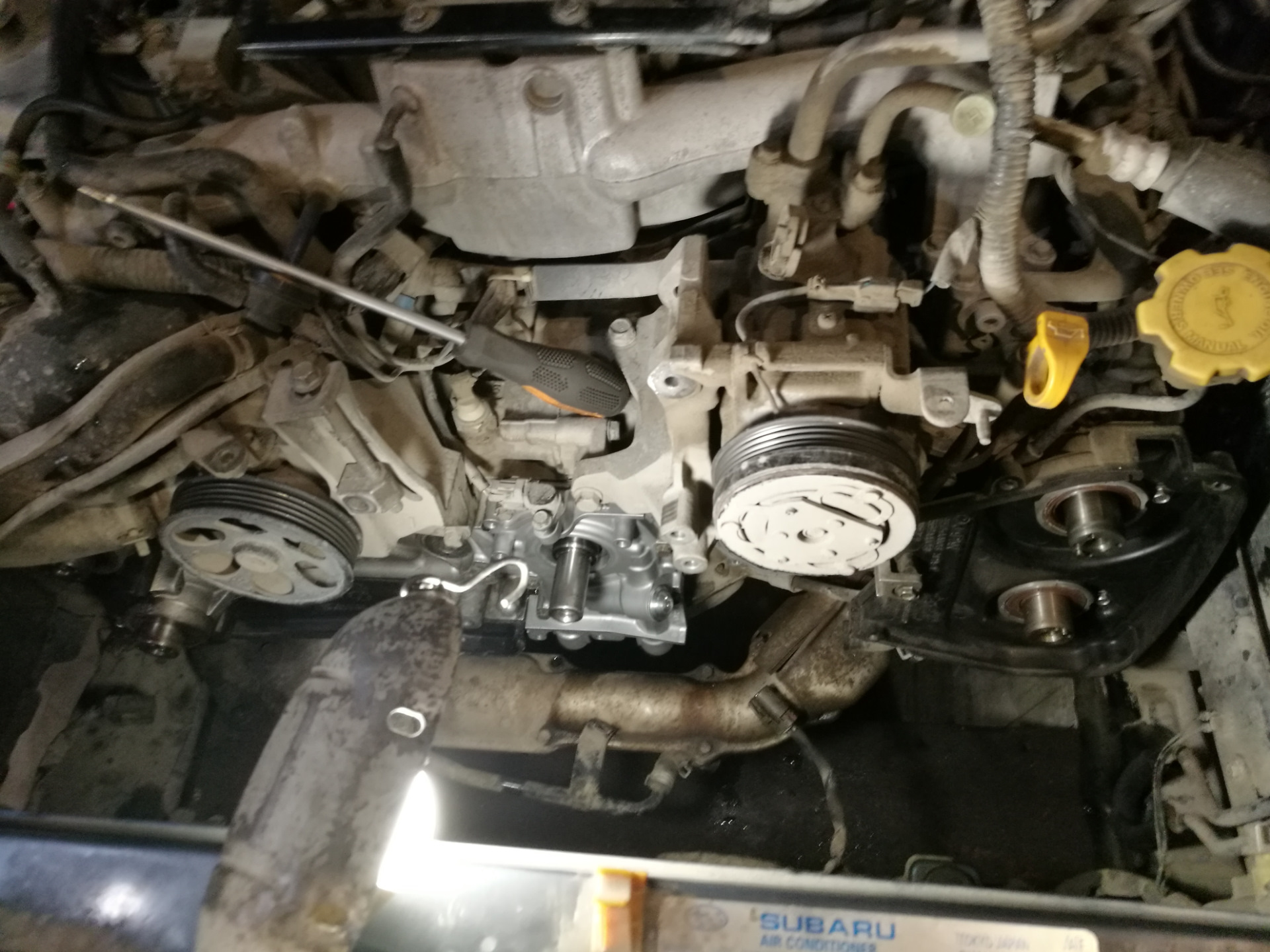 ГРМ замена, 12 мм масло насос, разминусовка с конденсатором и немного ...