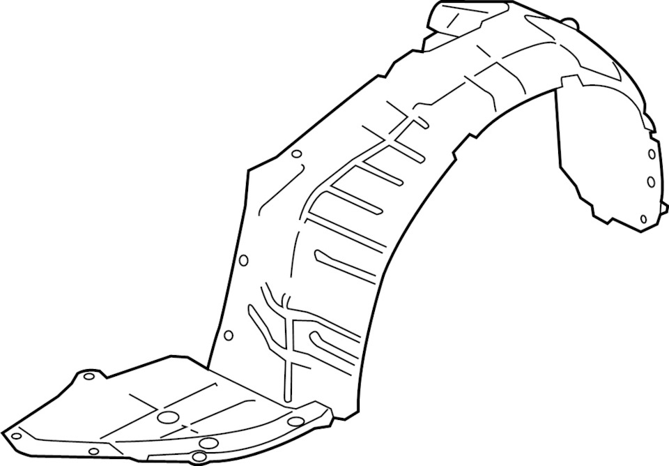 638416CA0A Fender Splash Shield (Left, Front) NISSAN INFINITI ...