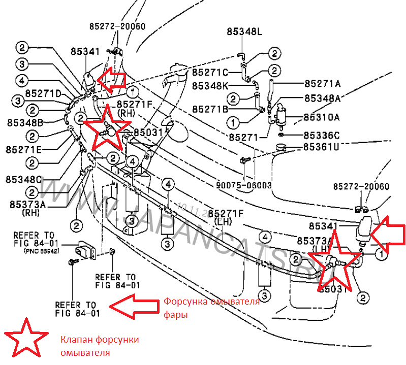 Размышления на тему фароомывателей — Toyota RAV4 (II), 2 л, 2001 года ...