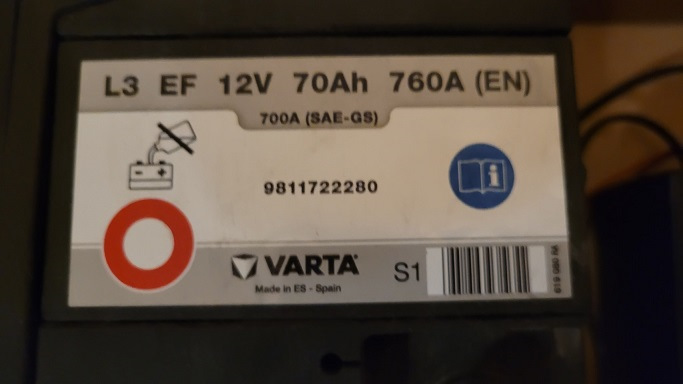 зарядка стоковой Varta EFB, которая как подменка на все авто — Peugeot ...