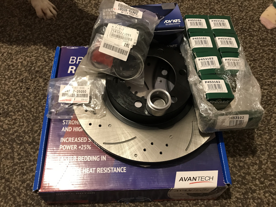 Ребилд тормозной системы, перед. — Lexus GX (UZJ120), 4,7 л, 2005 года ...