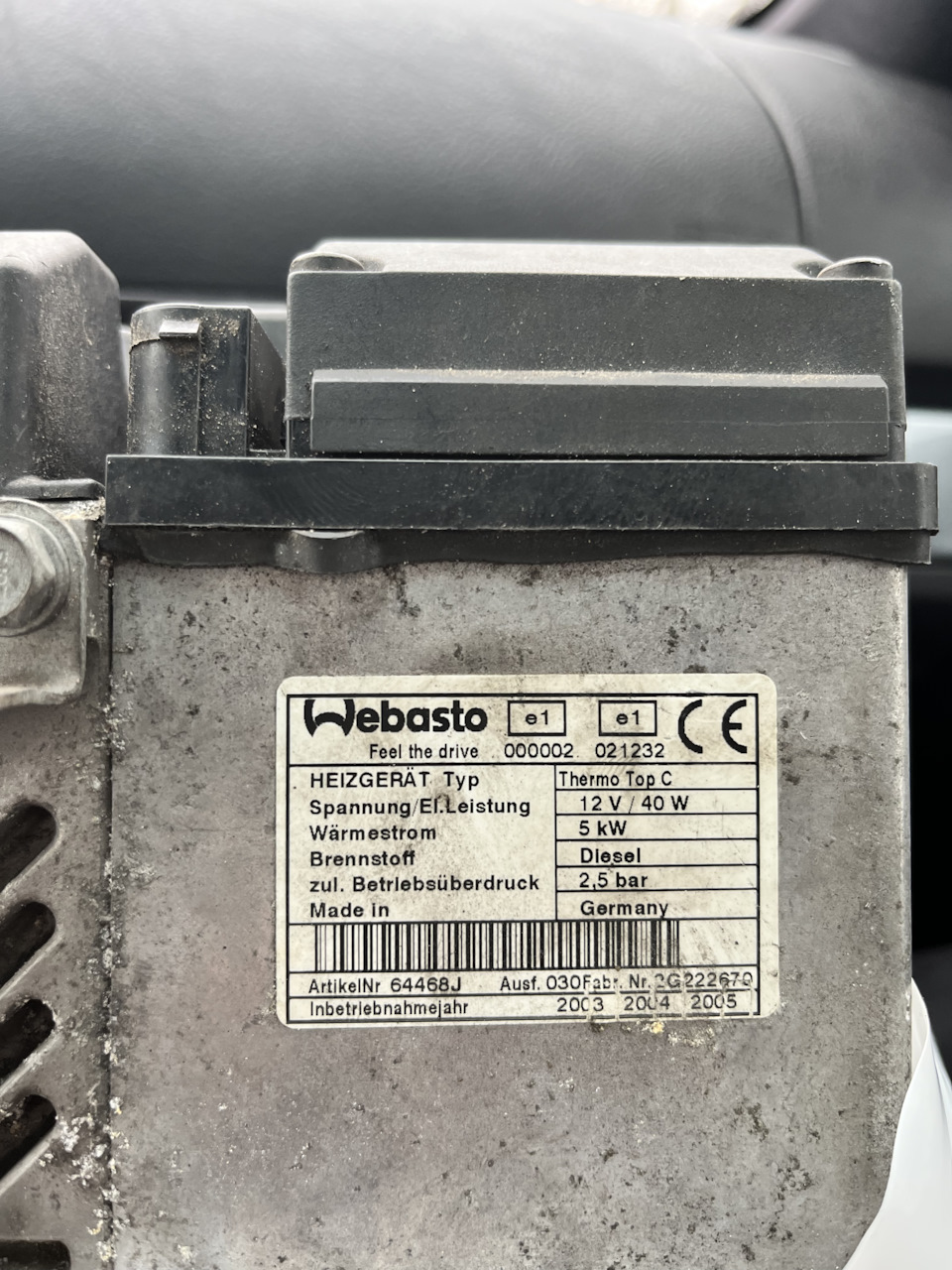 Вопрос по Webasto — BMW 5 series Touring (E39), 3 л, 2002 года | другое ...