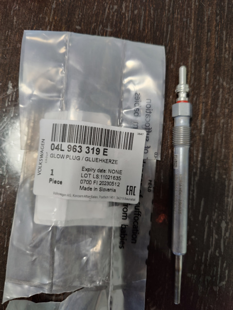 04L963319E Свеча накаливания VAG | Запчасти на DRIVE2