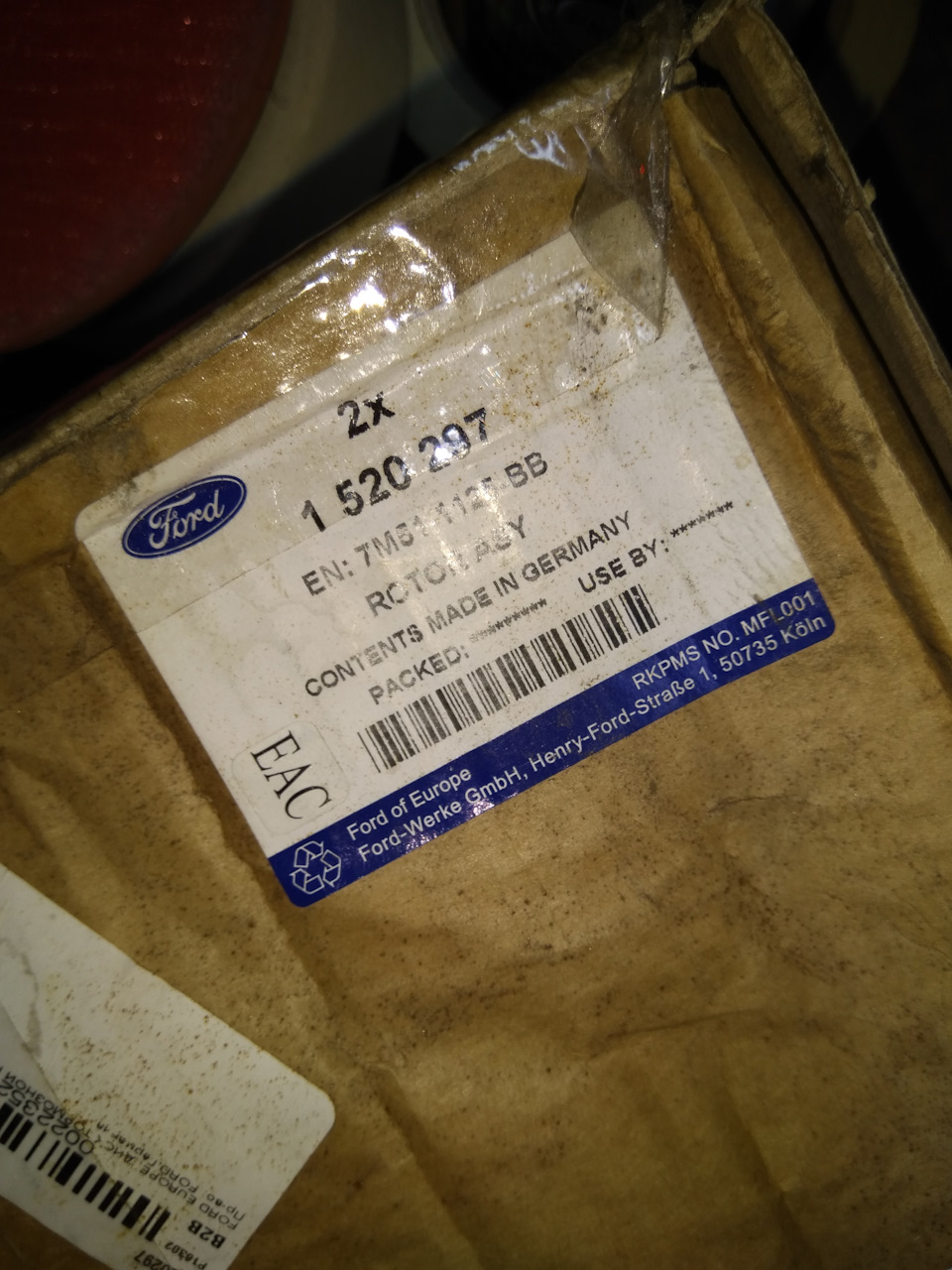 1520297 Диск тормозной передний / C-Max, Focus-II/III 03~, Kuga 08 ...