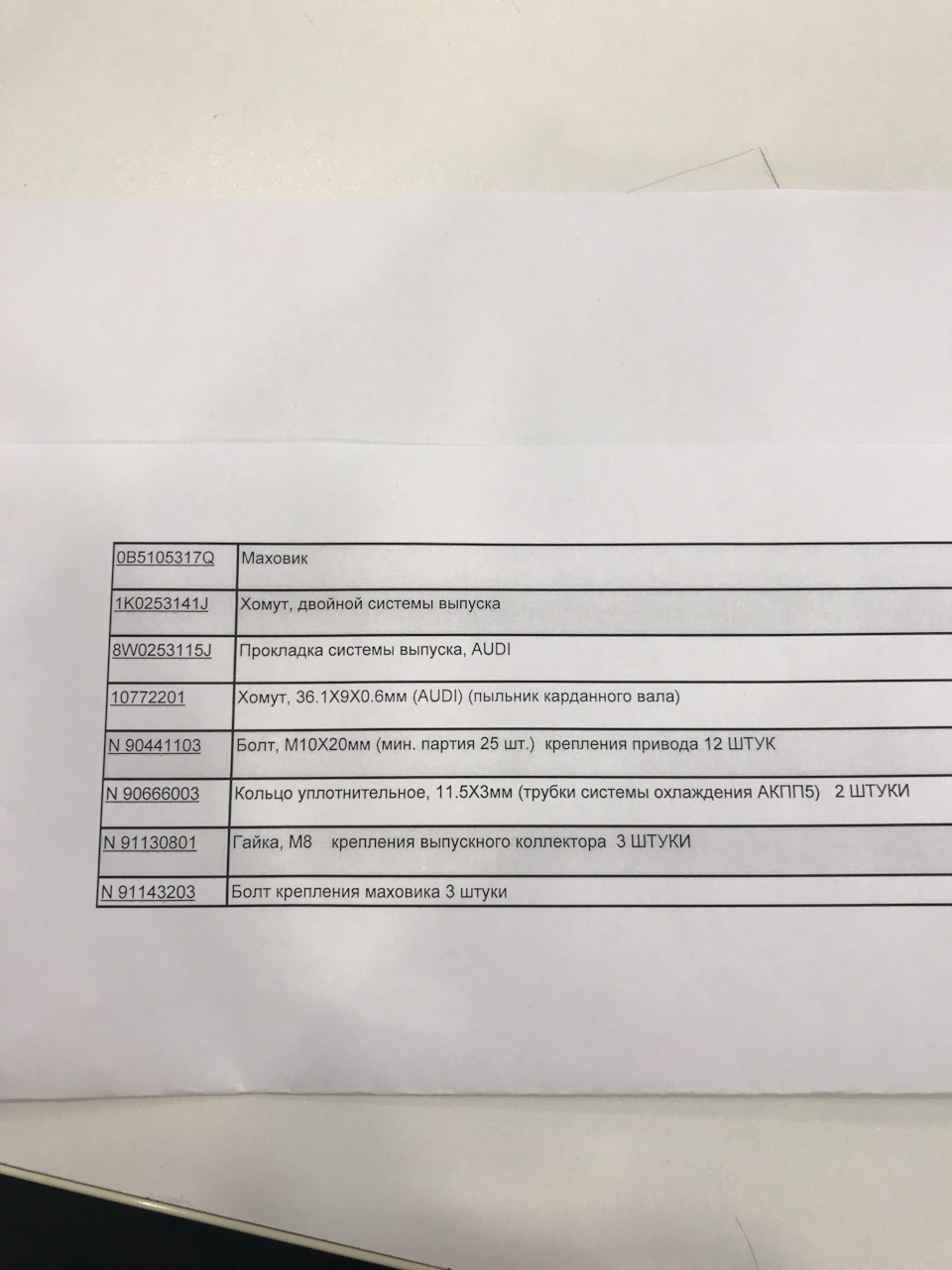 0B5105317Q Маховик VAG | Запчасти на DRIVE2